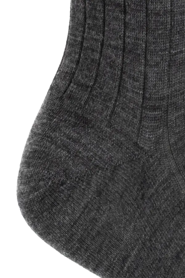 MAISON MARGIELA Wool Socks With Logo Patch