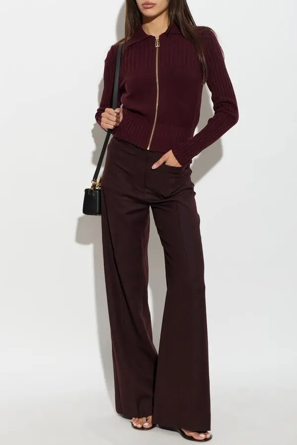 Victoria Beckham Wool Trousers With Pleats