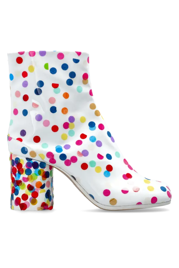 MAISON MARGIELA Heeled Ankle Boots With ‘tabi’ Cut-out - White