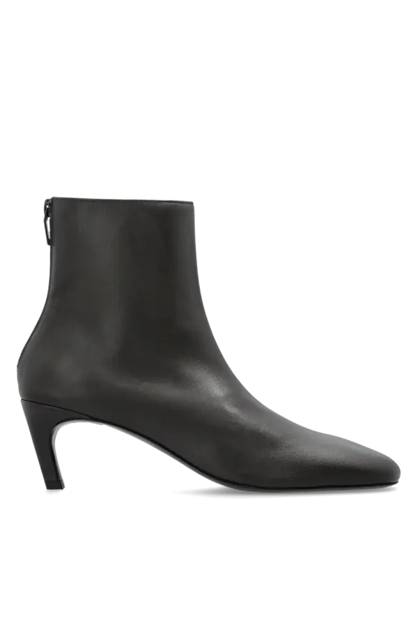 TOTEME Leather Heeled Ankle Boots - Brown