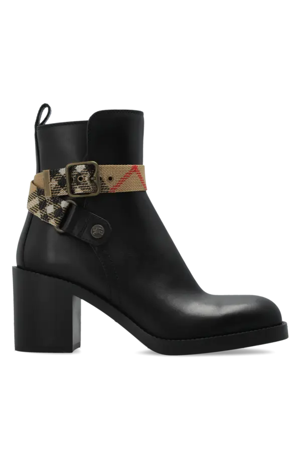 Burberry Huntley’ Heeled Ankle Boots - Black