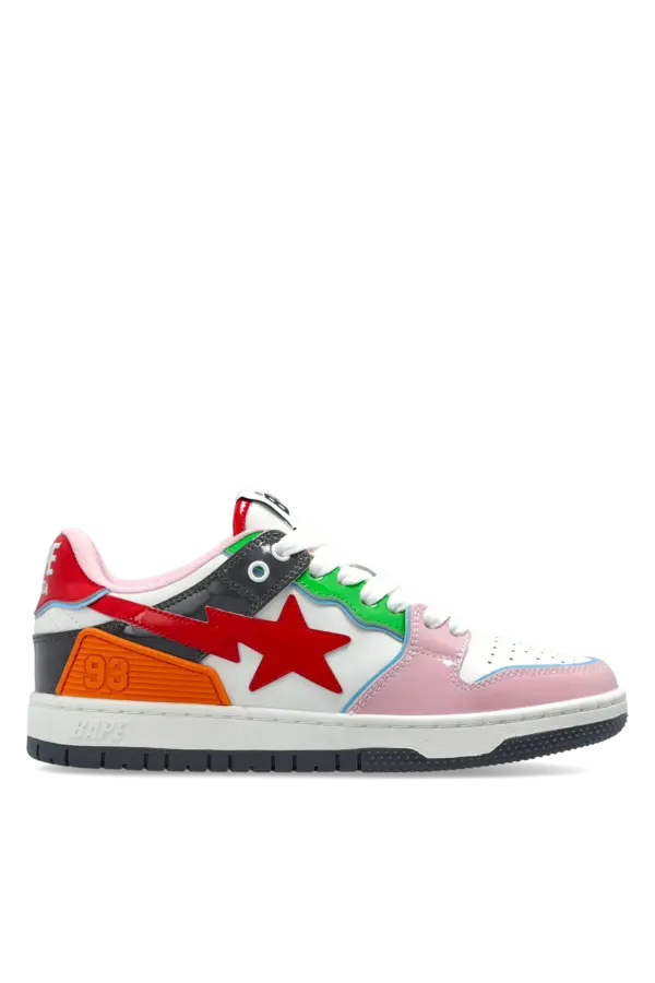 A BATHING APE Leather Sports Shoes With Logo