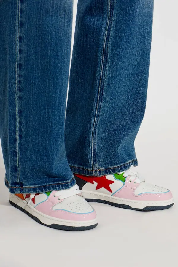 A BATHING APE Leather Sports Shoes With Logo