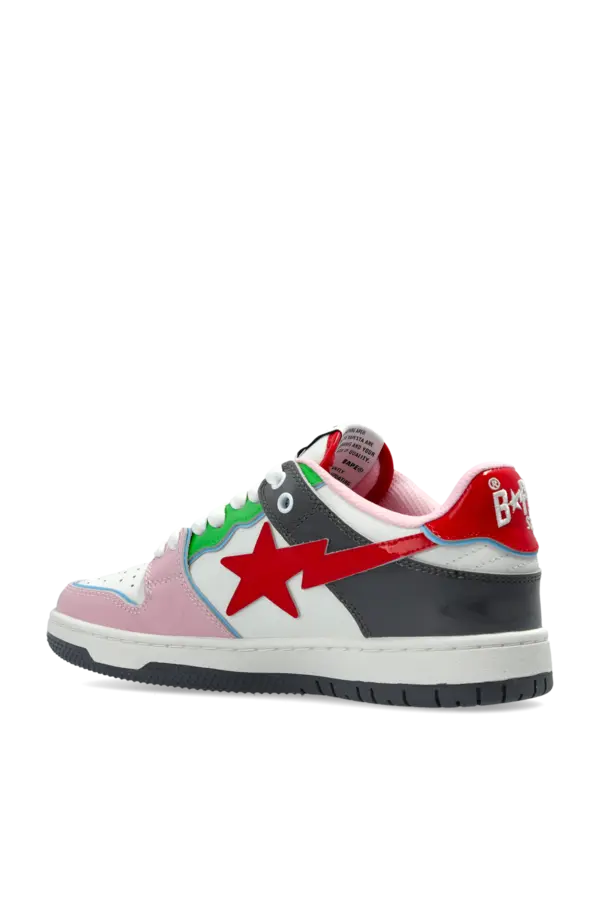 A BATHING APE Leather Sports Shoes With Logo