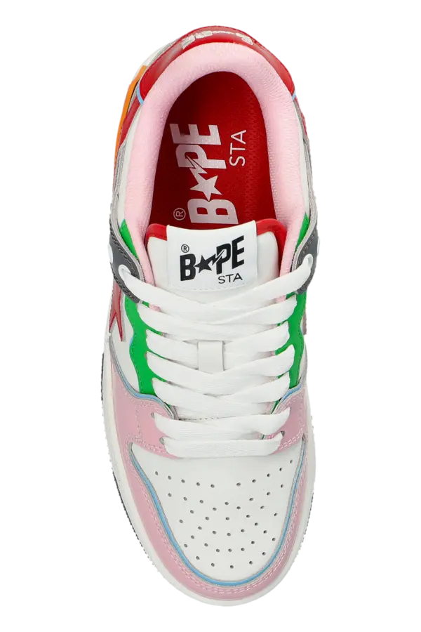 A BATHING APE Leather Sports Shoes With Logo
