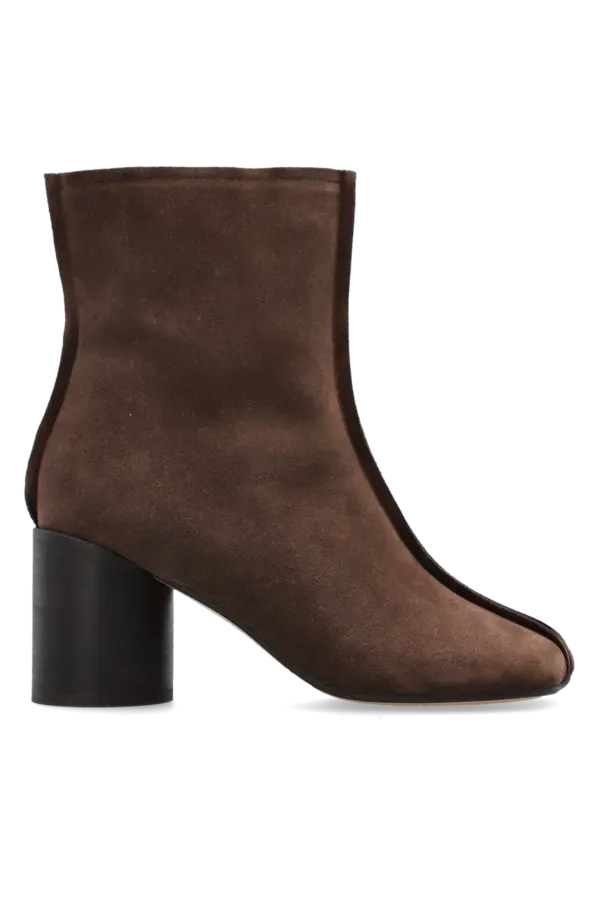 MAISON MARGIELA Suede Heeled Ankle Boots - Brown