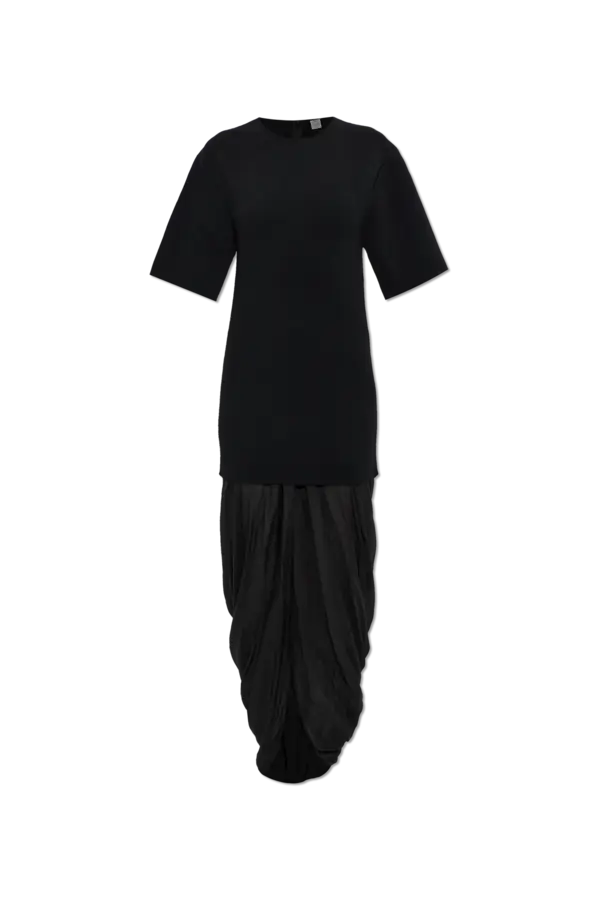 TOTEME Dress Made Of Combined Fabrics - Black