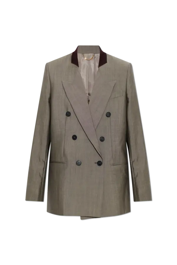 Victoria Beckham Double-breasted Wool Blazer - Grey
