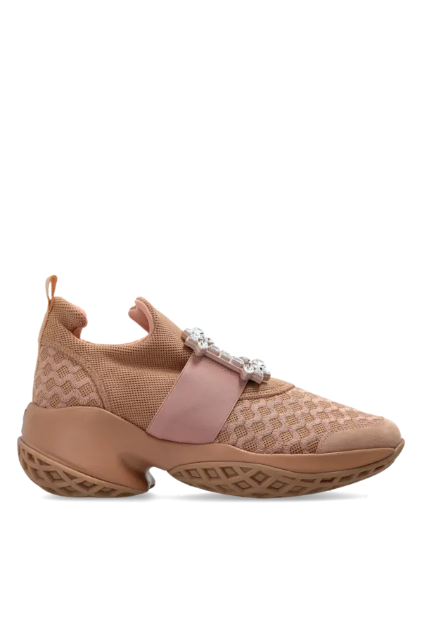 ROGER VIVIER Sports Shoes With Shimmering Crystals - Pink