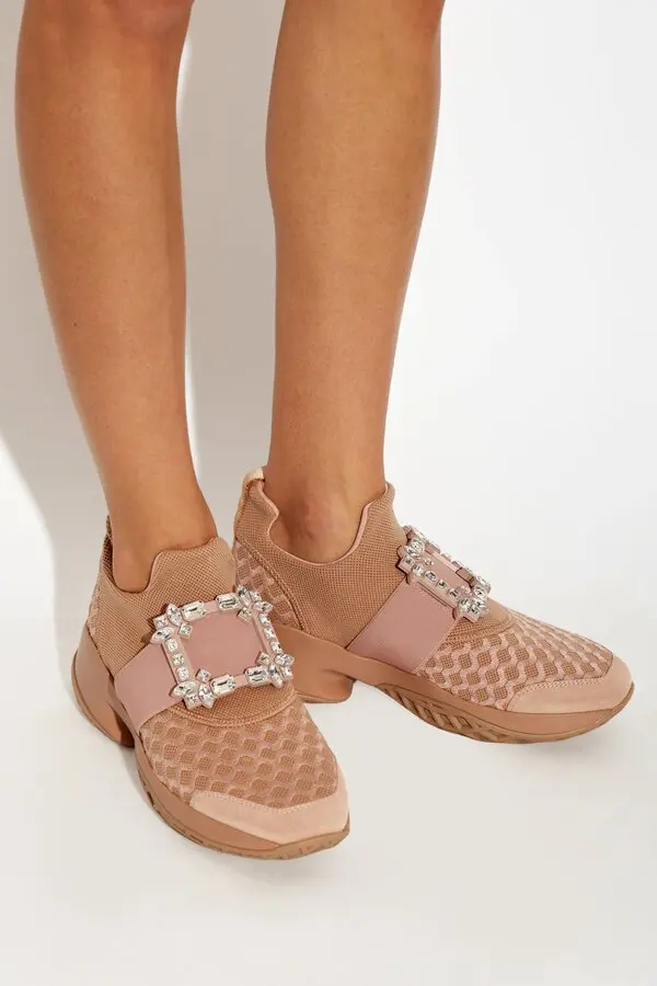 ROGER VIVIER Embellished Sneakers - Pink