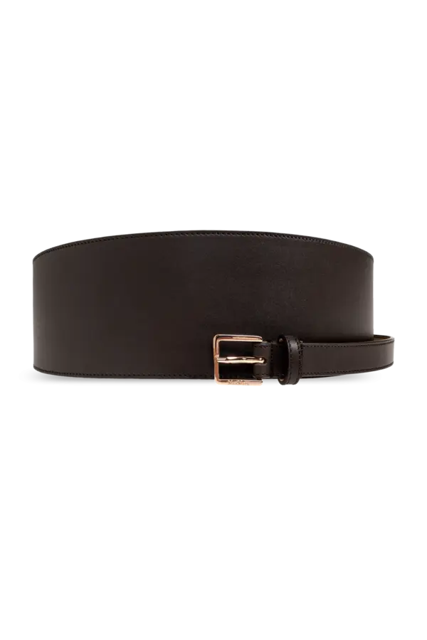 Max Mara Mulino’ Leather Belt - Brown