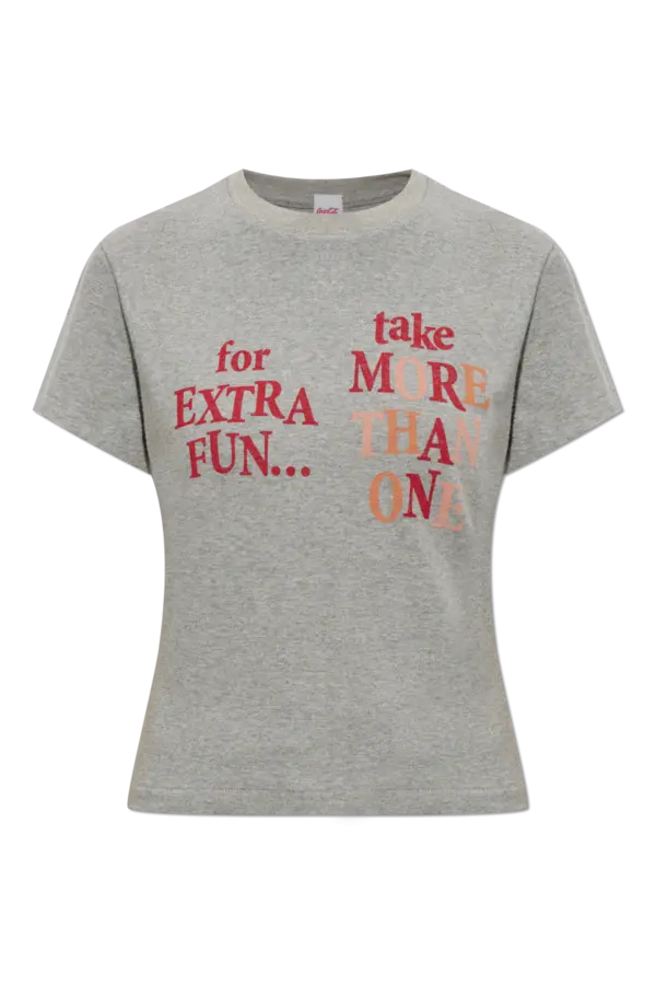 RE/DONE 1950s Boxy Tee 'coke For Fun - Grey