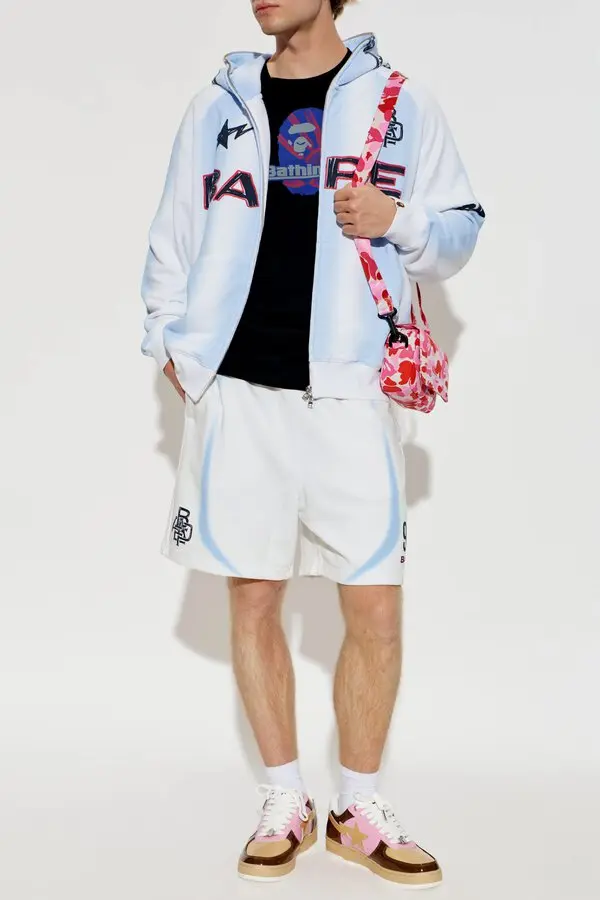 A BATHING APE Leather Sports Shoes With Logo