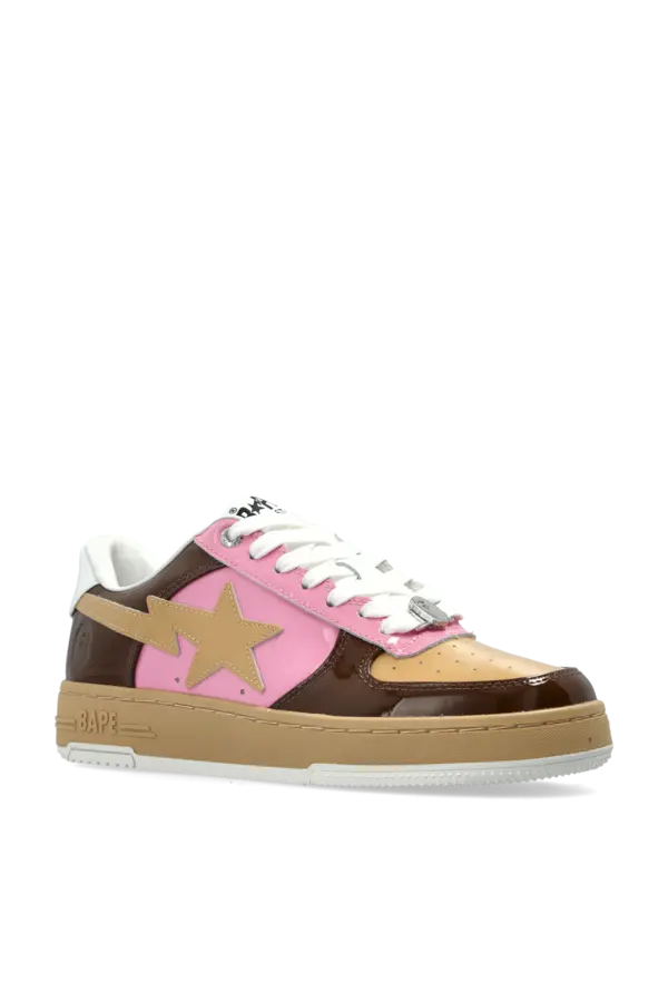 A BATHING APE Leather Sports Shoes With Logo