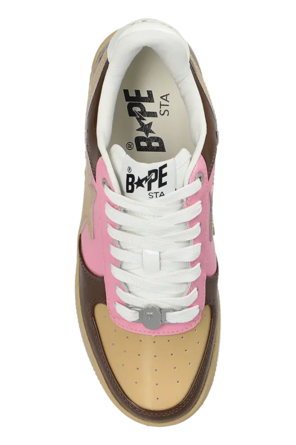 A BATHING APE Leather Sports Shoes With Logo
