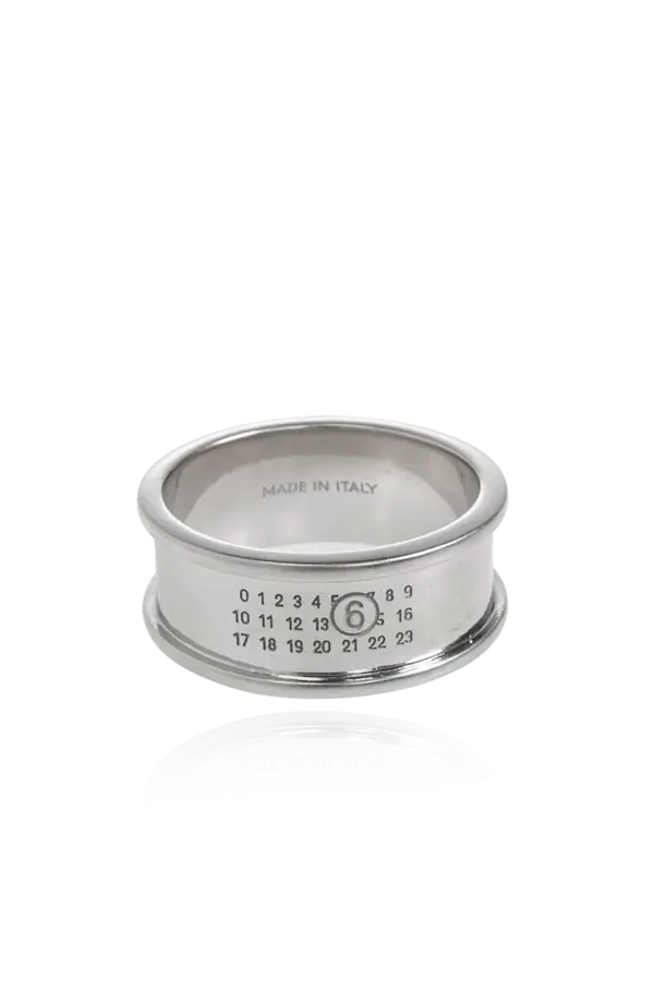 MAISON MARGIELA Ring With Engraved Logo - Silver