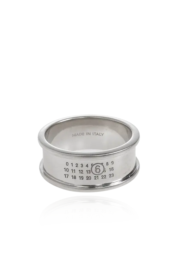 MAISON MARGIELA Engraved Logo Ring - Silver