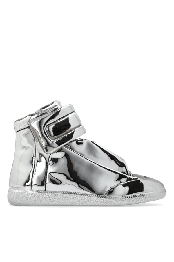 MAISON MARGIELA Leather Sports Shoes - Silver