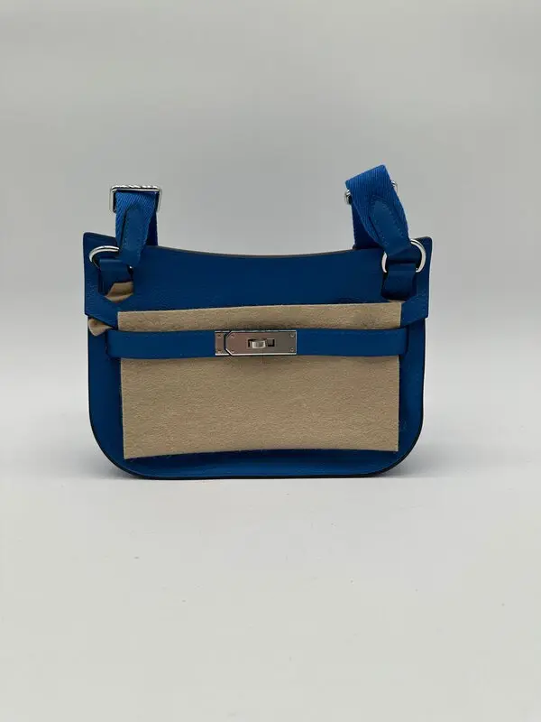 Hermès Jypsiere Evercolor Zellige Palladium Hardware - Blue