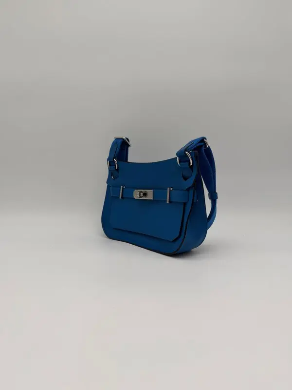 Hermès Jypsiere Evercolor Palladium Hardware Bag - Blue