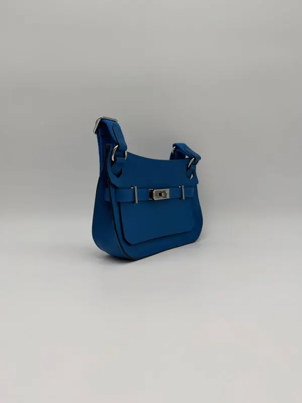 Hermès Jypsiere Evercolor Palladium Hardware Bag - Blue