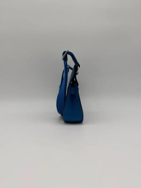 Hermès Jypsiere Evercolor Palladium Hardware Bag - Blue