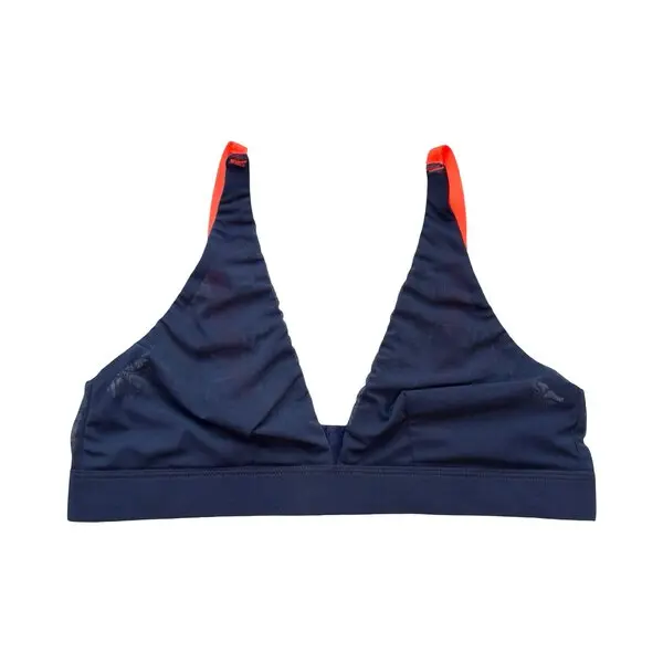 MAE ME LONDON Soft Plunge Bralette |navy/orange - Blue