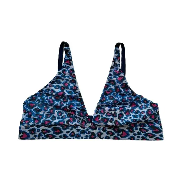 MAE ME LONDON Soft Plunge Bra - Blue/pink