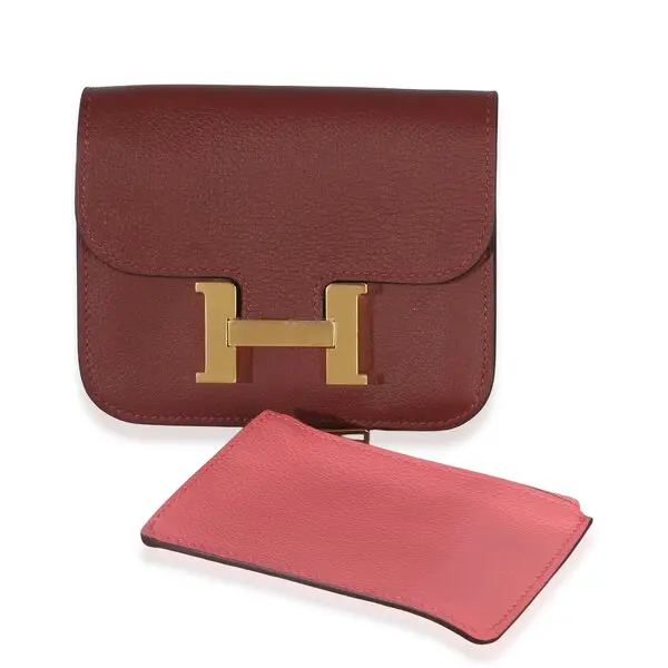 Hermès Constance Slim Wallet - Red