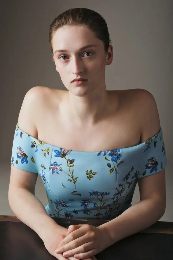 EMILIA WICKSTEAD Printed Off-the-shoulder Column Maxi Dress