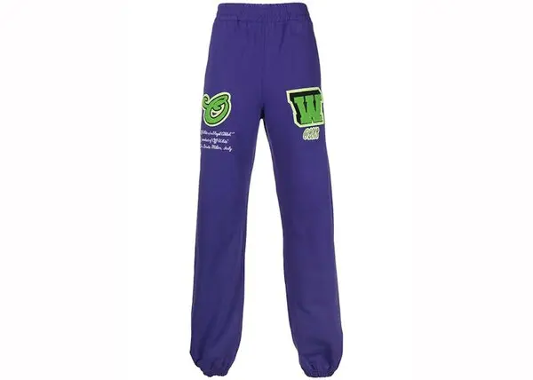 Off-White Varsity Patch Sweatpants - Purple