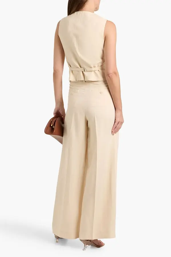 Max Mara Veliero Pleated Twill Wideleg Pants