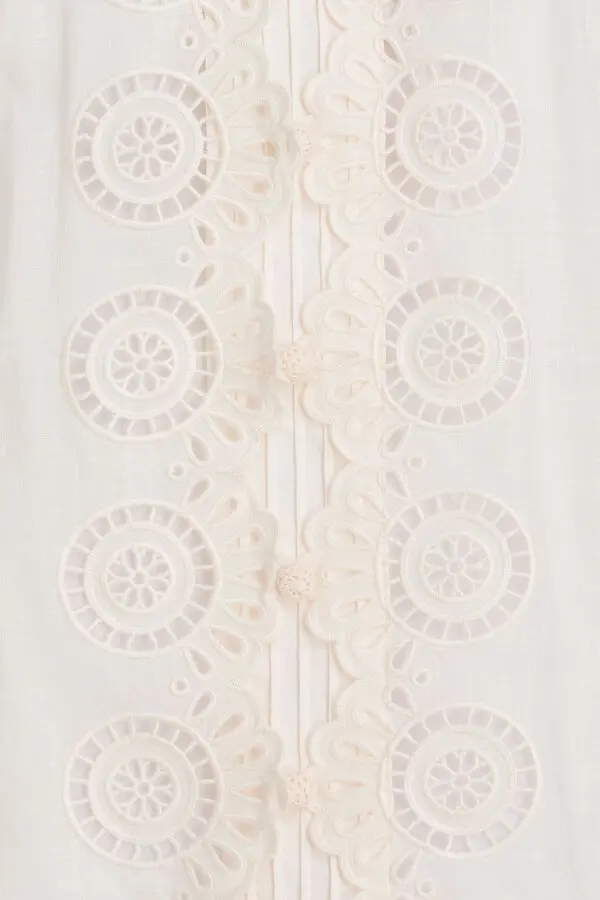 Zimmermann Lacetrimmed Broderie Anglaise Cotton Blouse