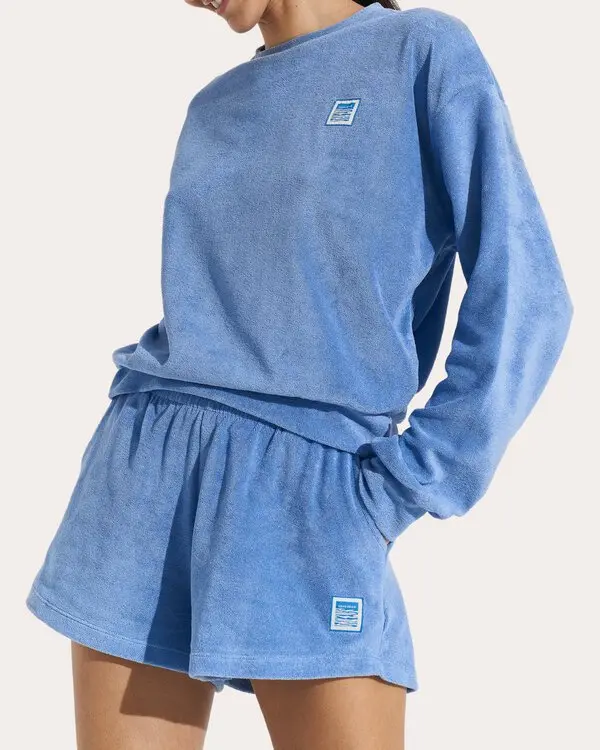 SEAQUELLE SWIM Organic Cotton Terry Crewneck Sweatshirt