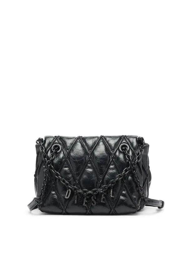 DIESEL® Charm-d Quilted Shoulder Bag With Chain Detail