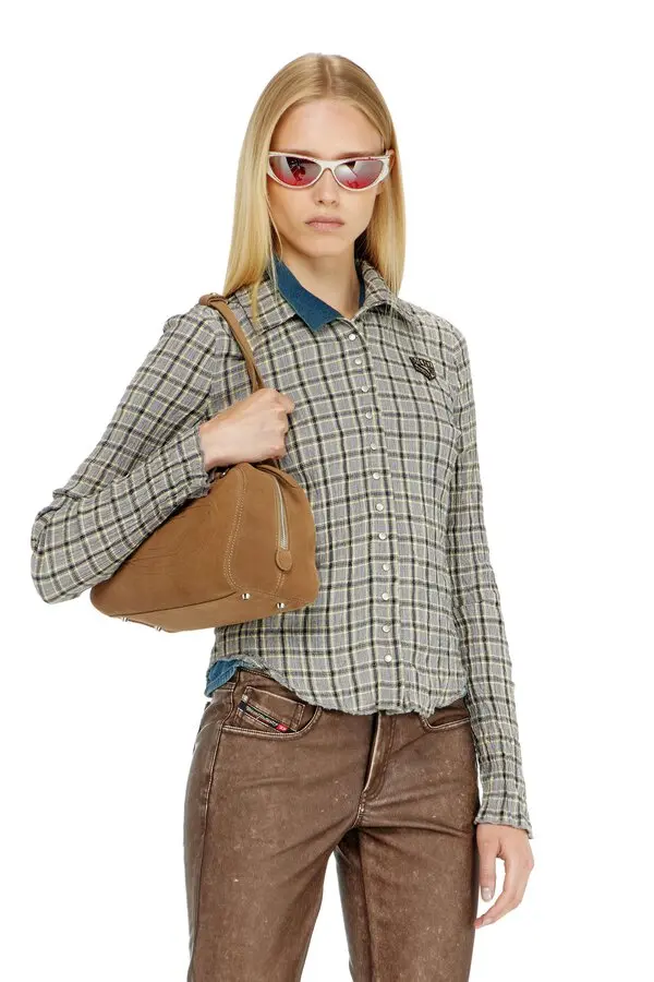 DIESEL® Seersucker Effect Check Shirt