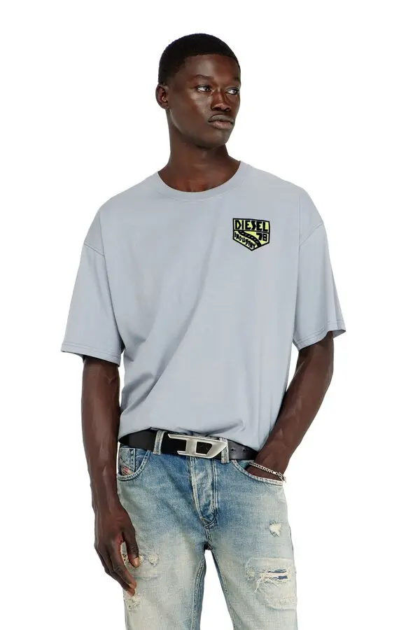 DIESEL® T-shirt With Industry Chest Print - Grey