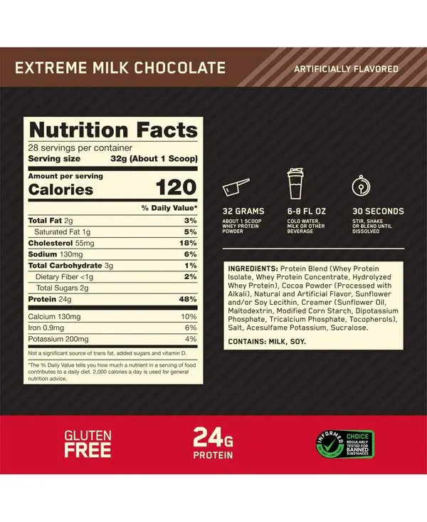 OPTIMUM NUTRITION Gold Standard 100% Whey Protein Powder