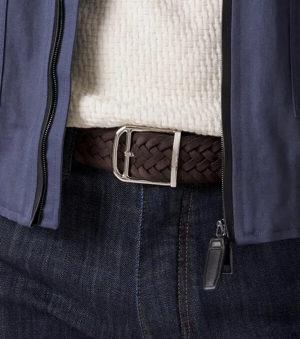 Brioni Braided Suede Belt