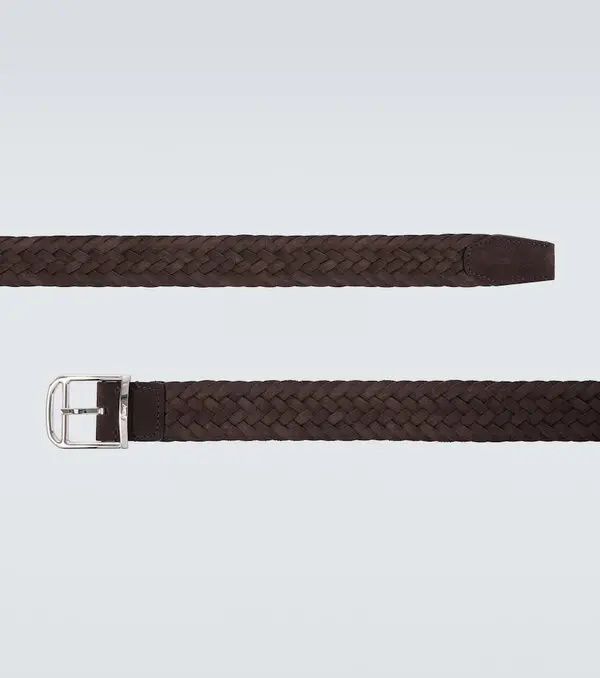 Brioni Braided Suede Belt