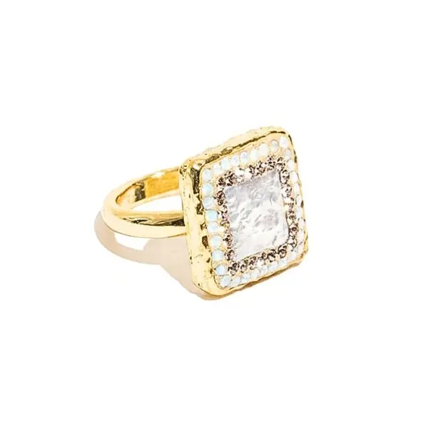 ORNARE THE LABEL Stella Ring – Pearl - Gold