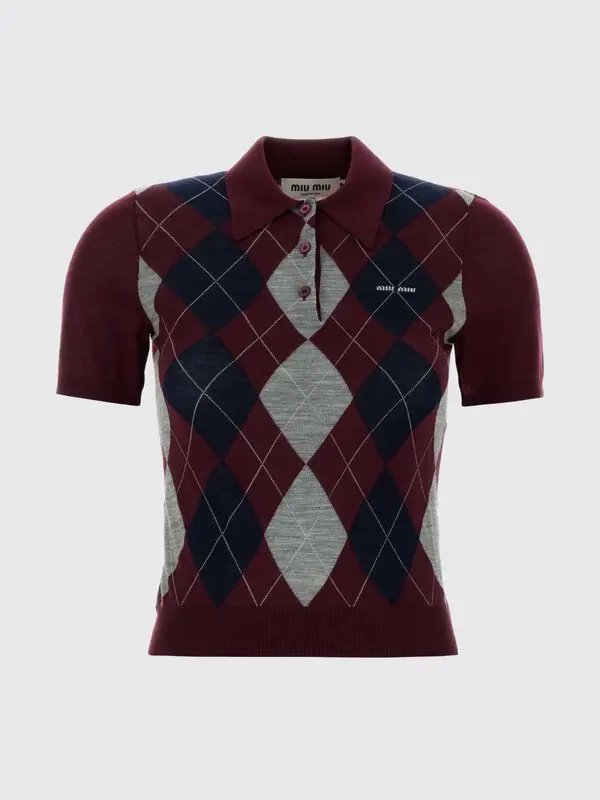 Miu Miu Polo Shirt Burgundy - Red