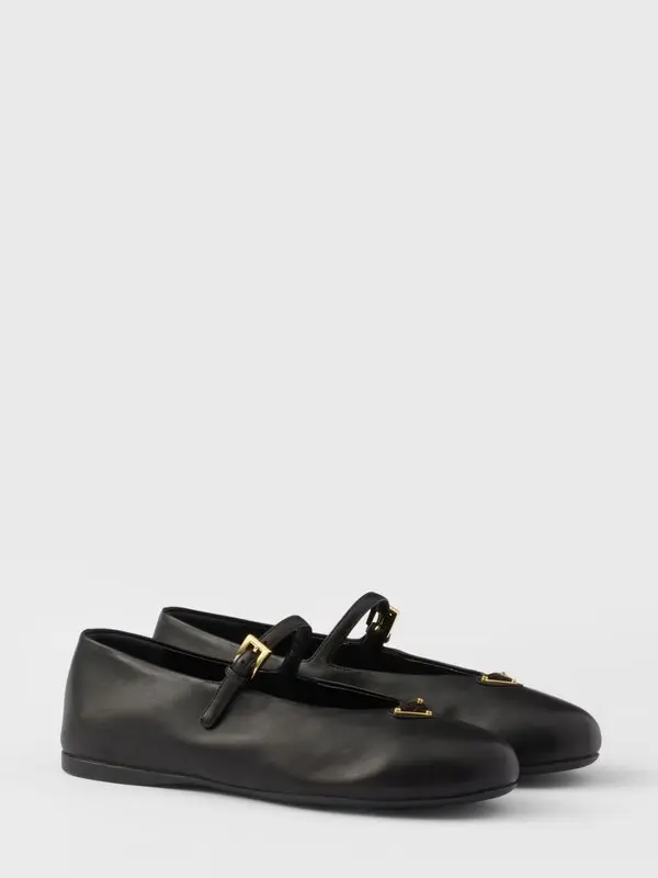 Prada Mary Jane Ballet Flats - Black