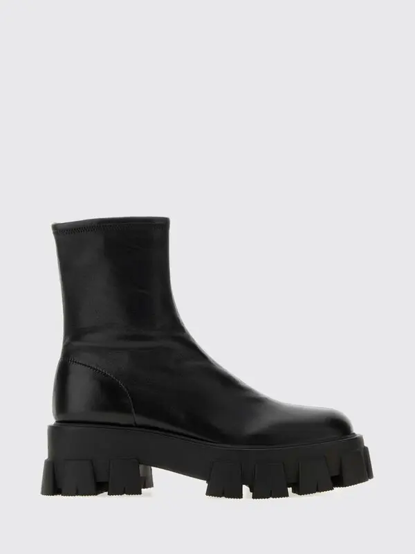 Prada Leather Lug Sole Boots