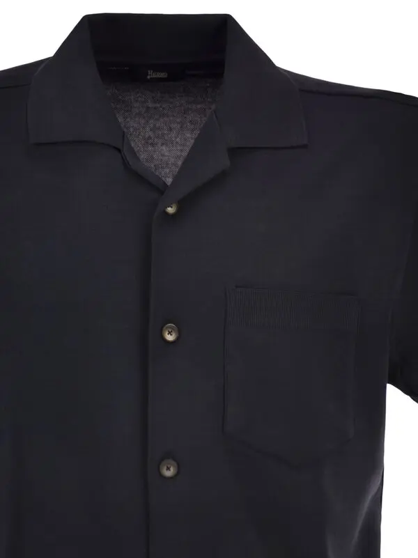 Herno Cotton Jersey Shirt With Chest Pocket