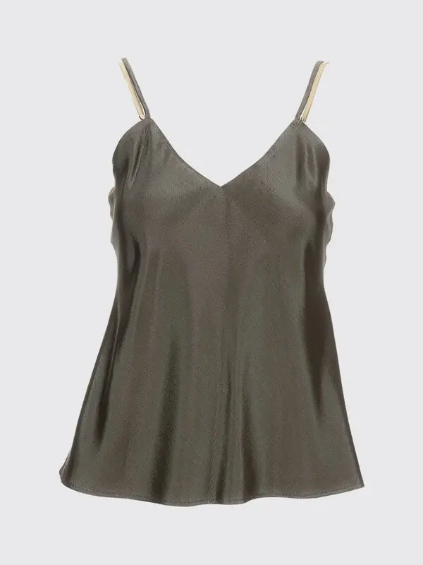 Max Mara V-neck Spaghetti Strap Top - Gray
