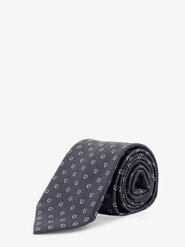 FERRAGAMO Cairo Silk Tie - Grey