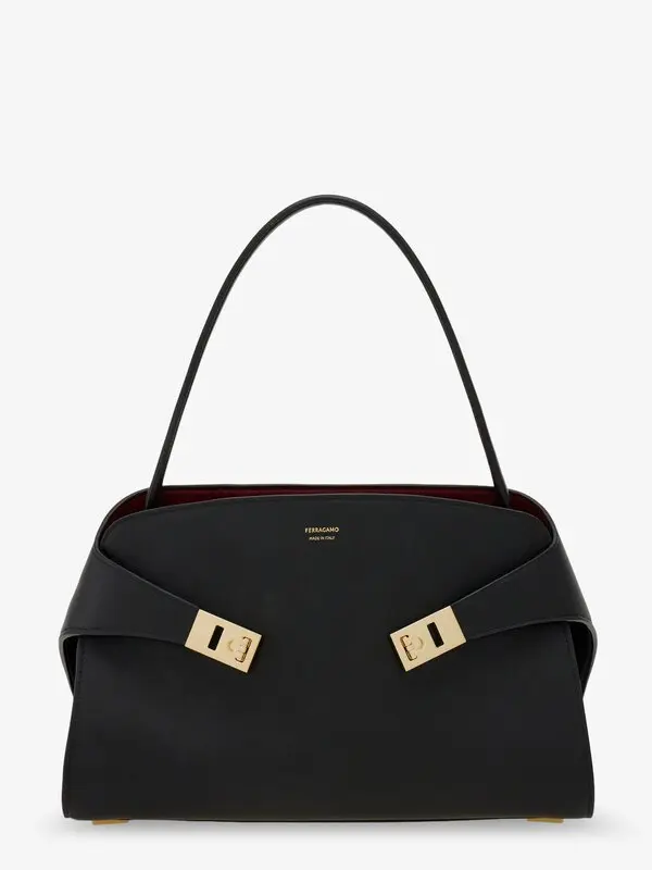 FERRAGAMO Hug Soft M Leather Shoulder Bag