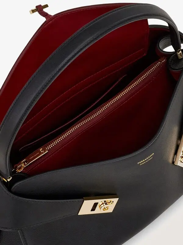 FERRAGAMO Hug Soft M Leather Shoulder Bag