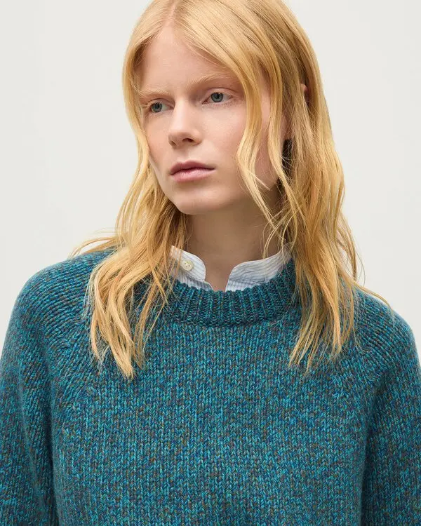 Johnstons Of Elgin Fyfe Bue Cashmere Jumper